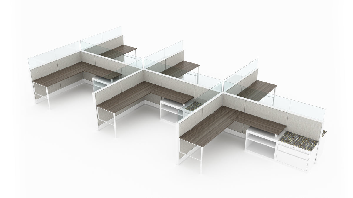 Evolve 6 Person 42" H 6'x8' Workstation Typical | EV516 – Office ...