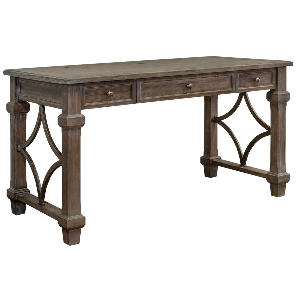 Monroe Writing Desk with Drawers & AC Outlets (IMCA384GR) – Office ...