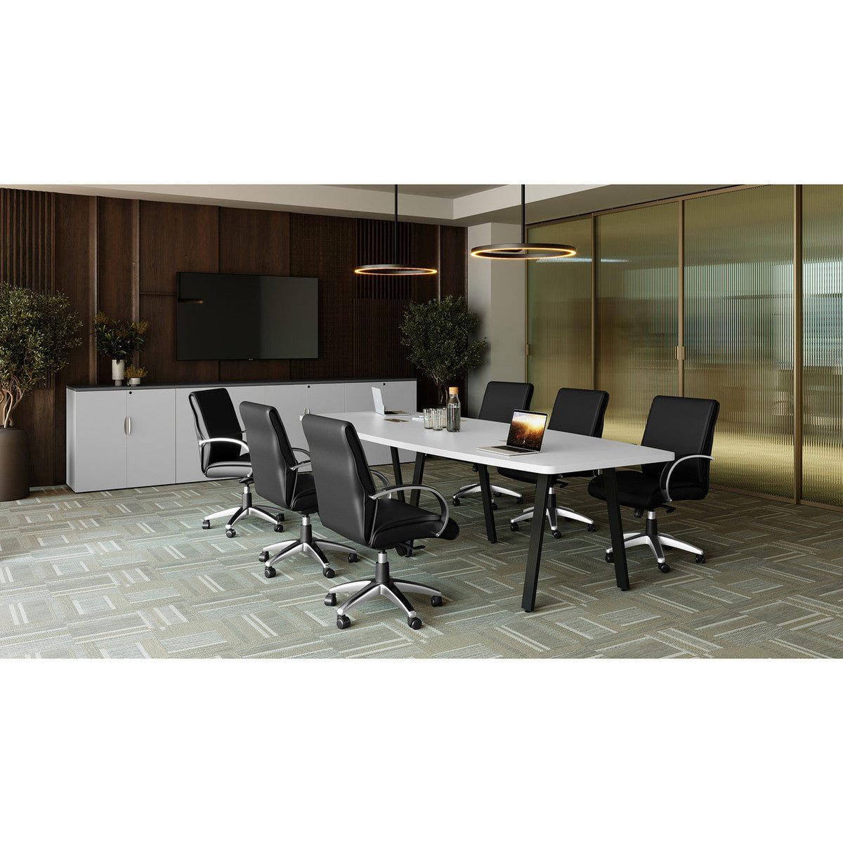 Conference/Multi-Purpose Table with Storage & Wardrobe Cabinets ...
