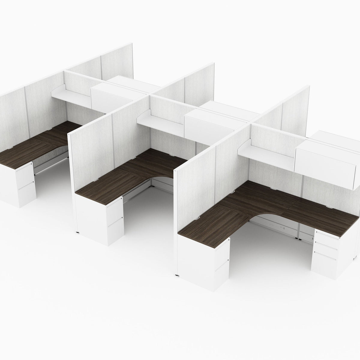 Compile 6 Person 66"H 6' x 6' Workstation Typical | CMQS512 – Office ...