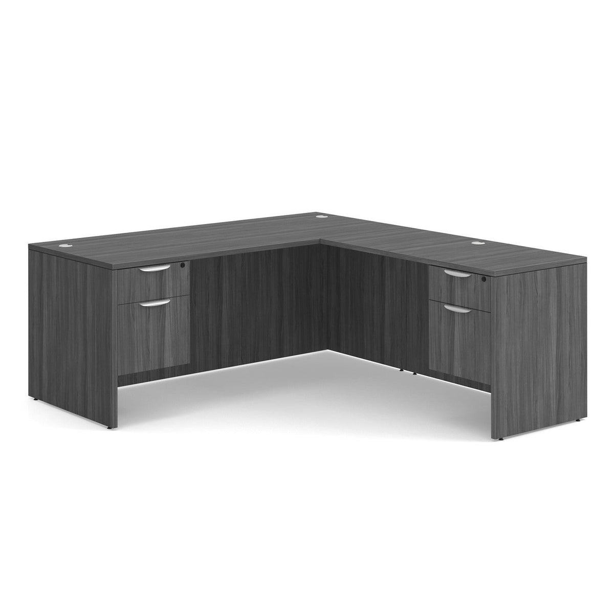 OS Laminate Double 3/4 Pedestal L Shaped Desk - 71'' x 30'' (DBLHLPL105 ...