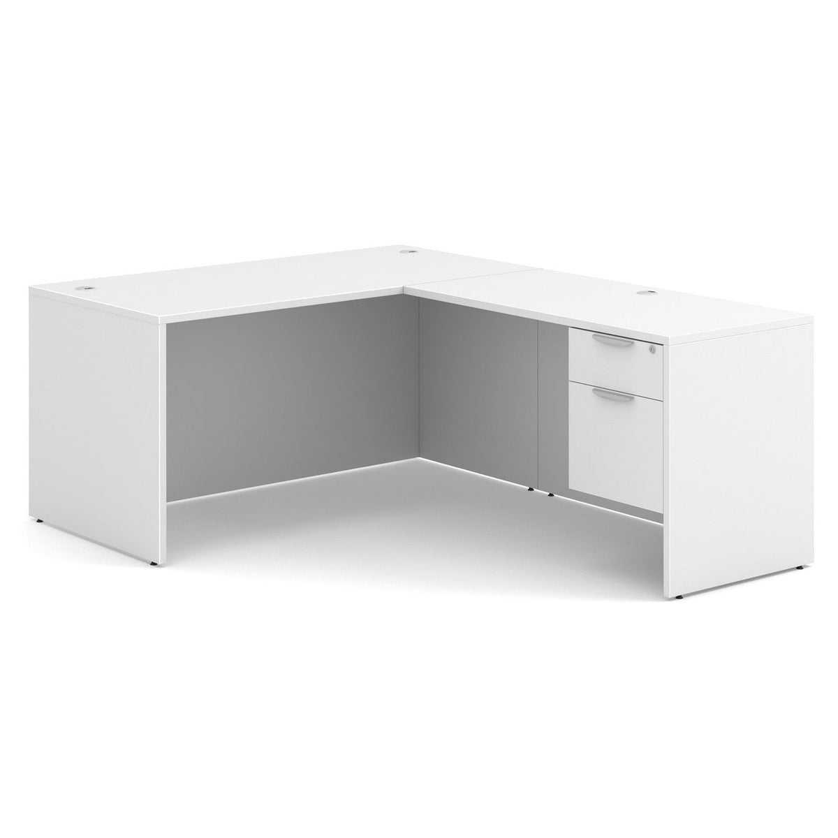 OS Laminate Single 3/4 Pedestal L-Shape Desk - 60" x 30" (SGLHLOS103 ...