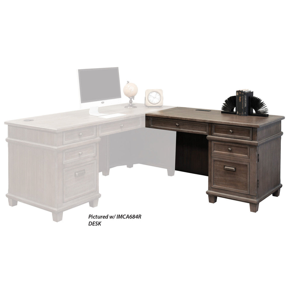 Monroe Right Return Desk-Return (IMCA684RRGR) – Office Furniture Central